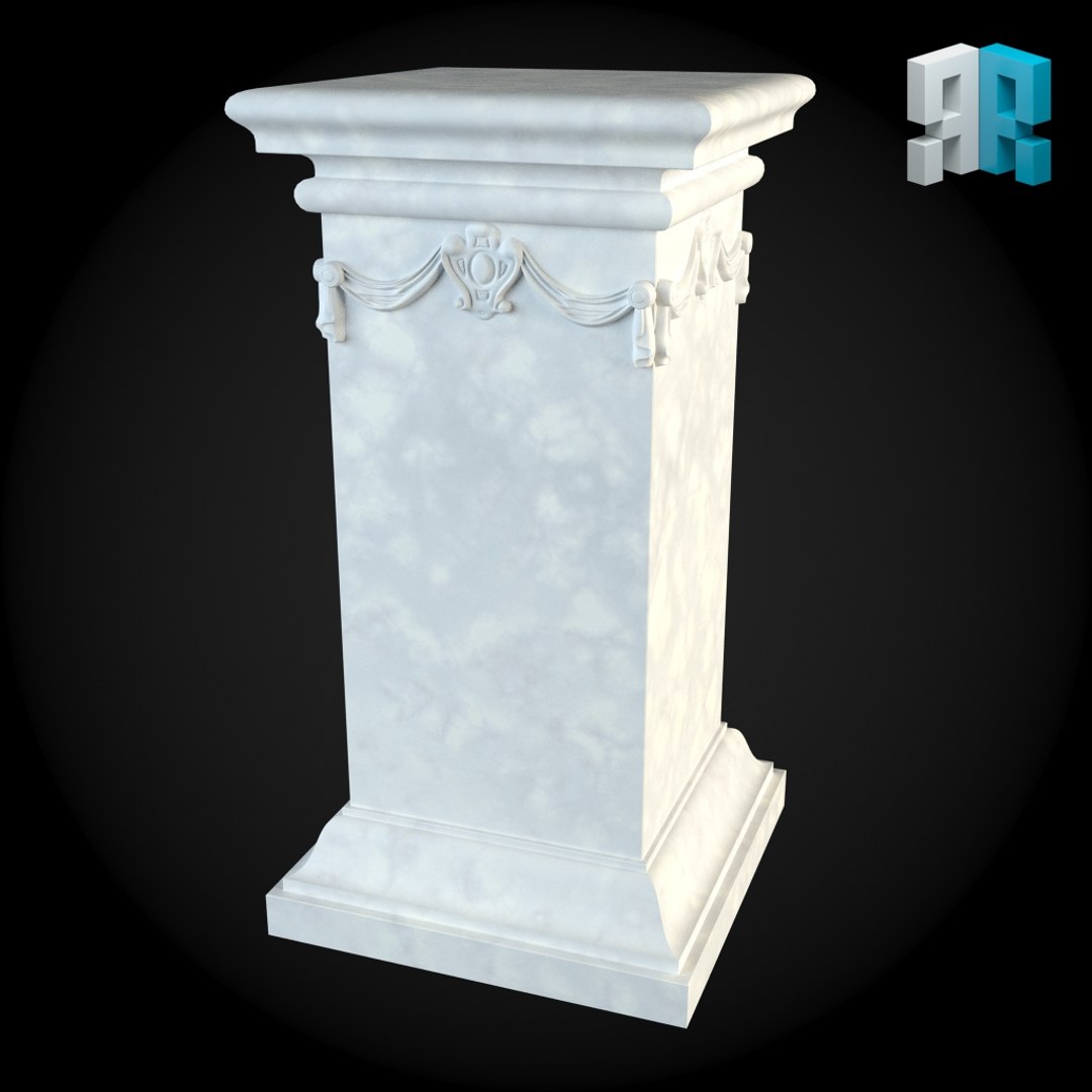 Pedestal 3d Max