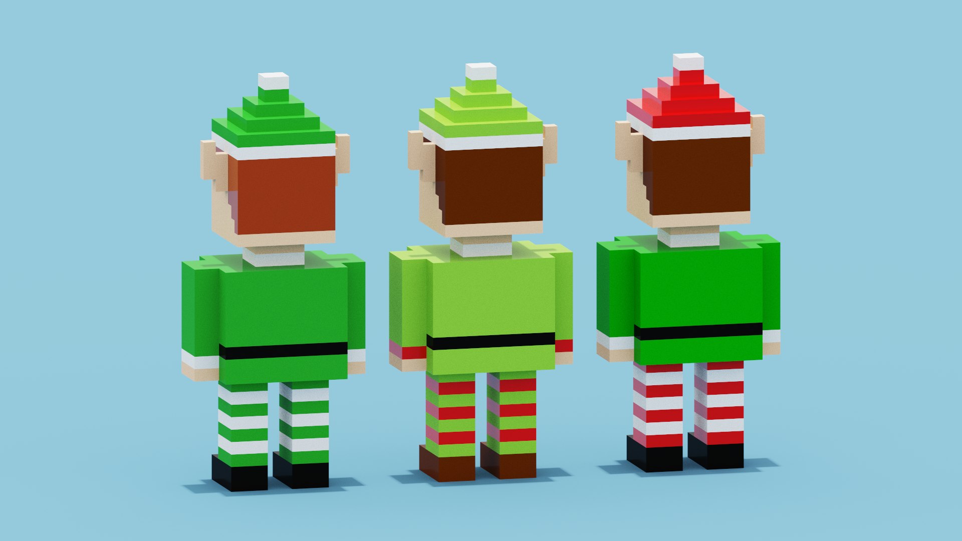 3D Voxel Elf Collection Model - TurboSquid 2001154