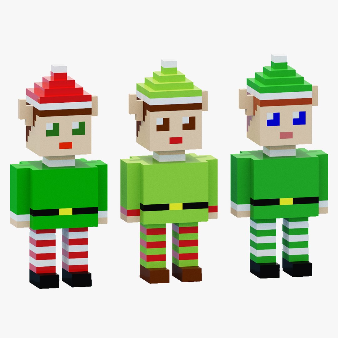 3D Voxel Elf Collection Model - TurboSquid 2001154