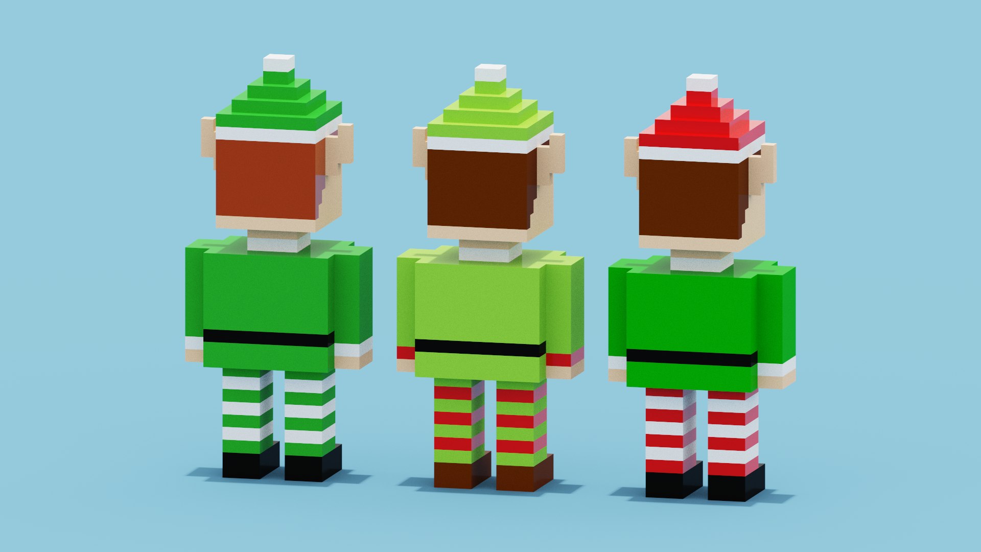 3D Voxel Elf Collection Model - TurboSquid 2001154