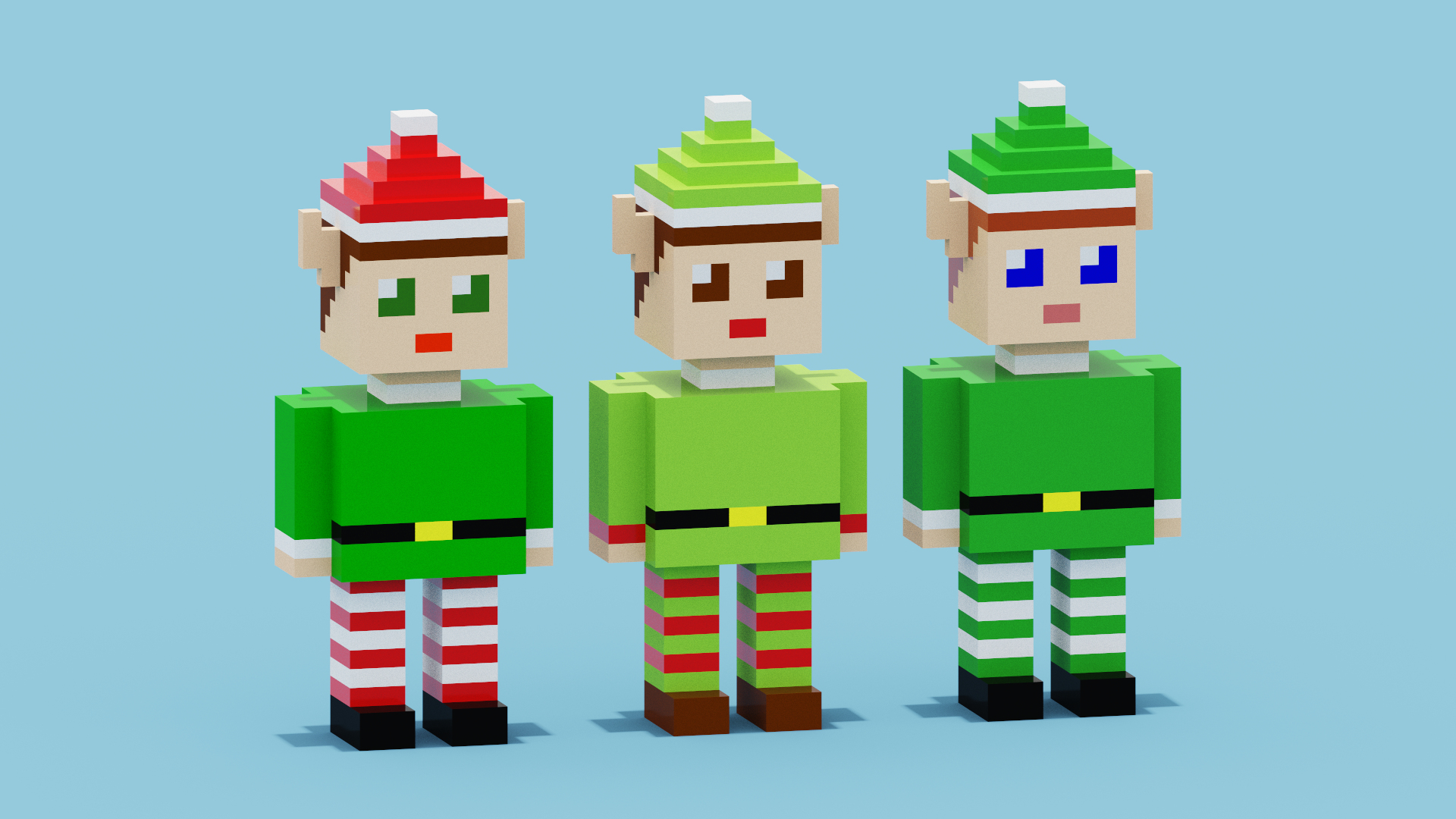 3D Voxel Elf Collection Model - TurboSquid 2001154
