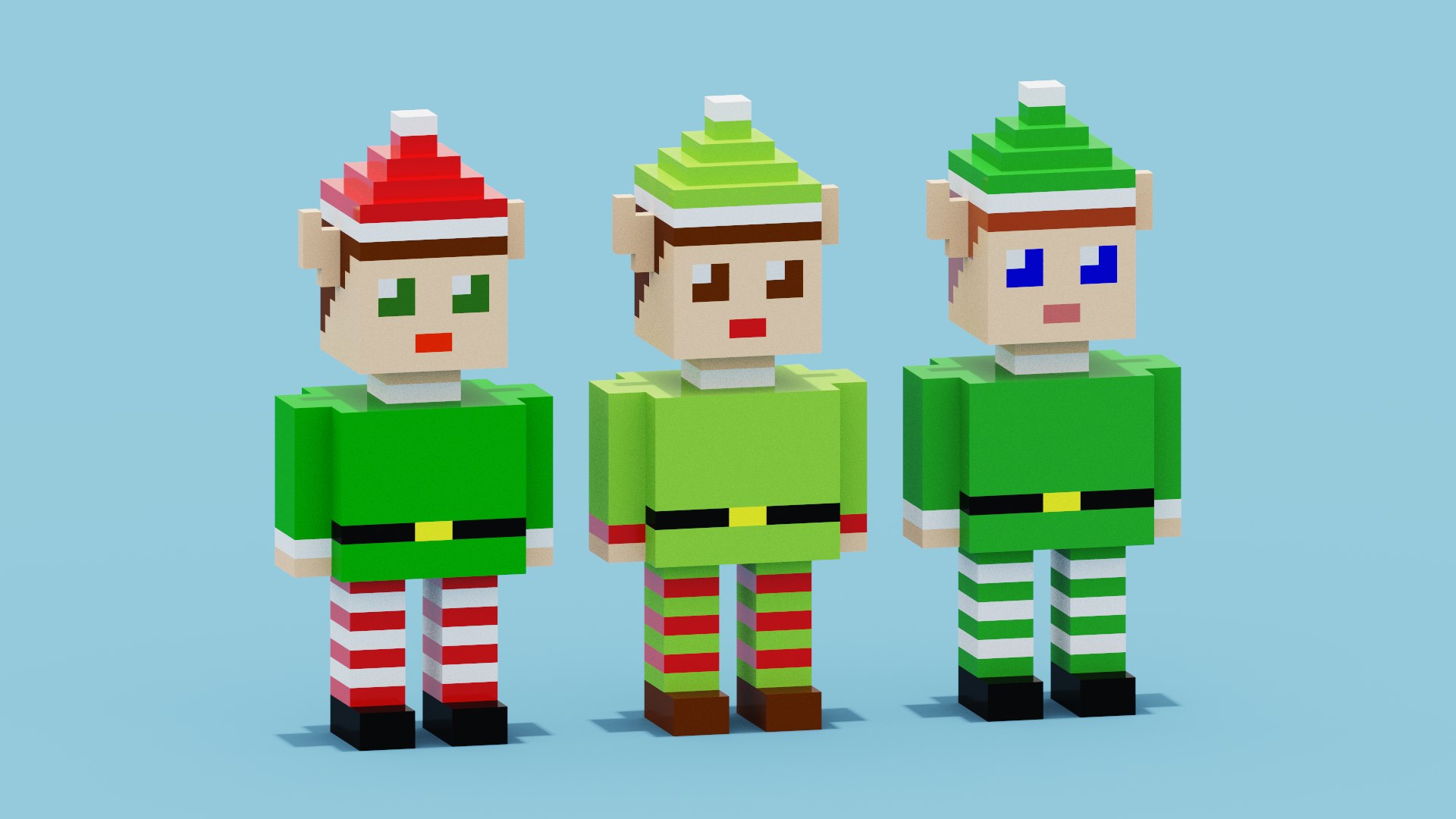 3D Voxel Elf Collection Model - TurboSquid 2001154