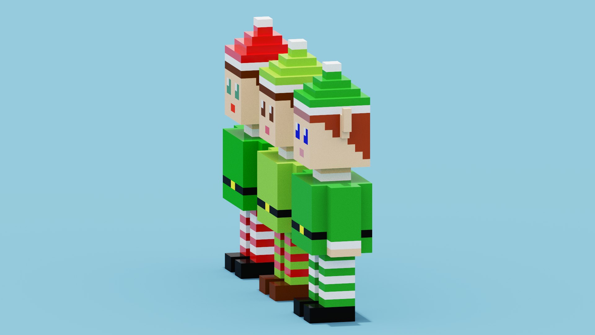 3D Voxel Elf Collection Model - TurboSquid 2001154