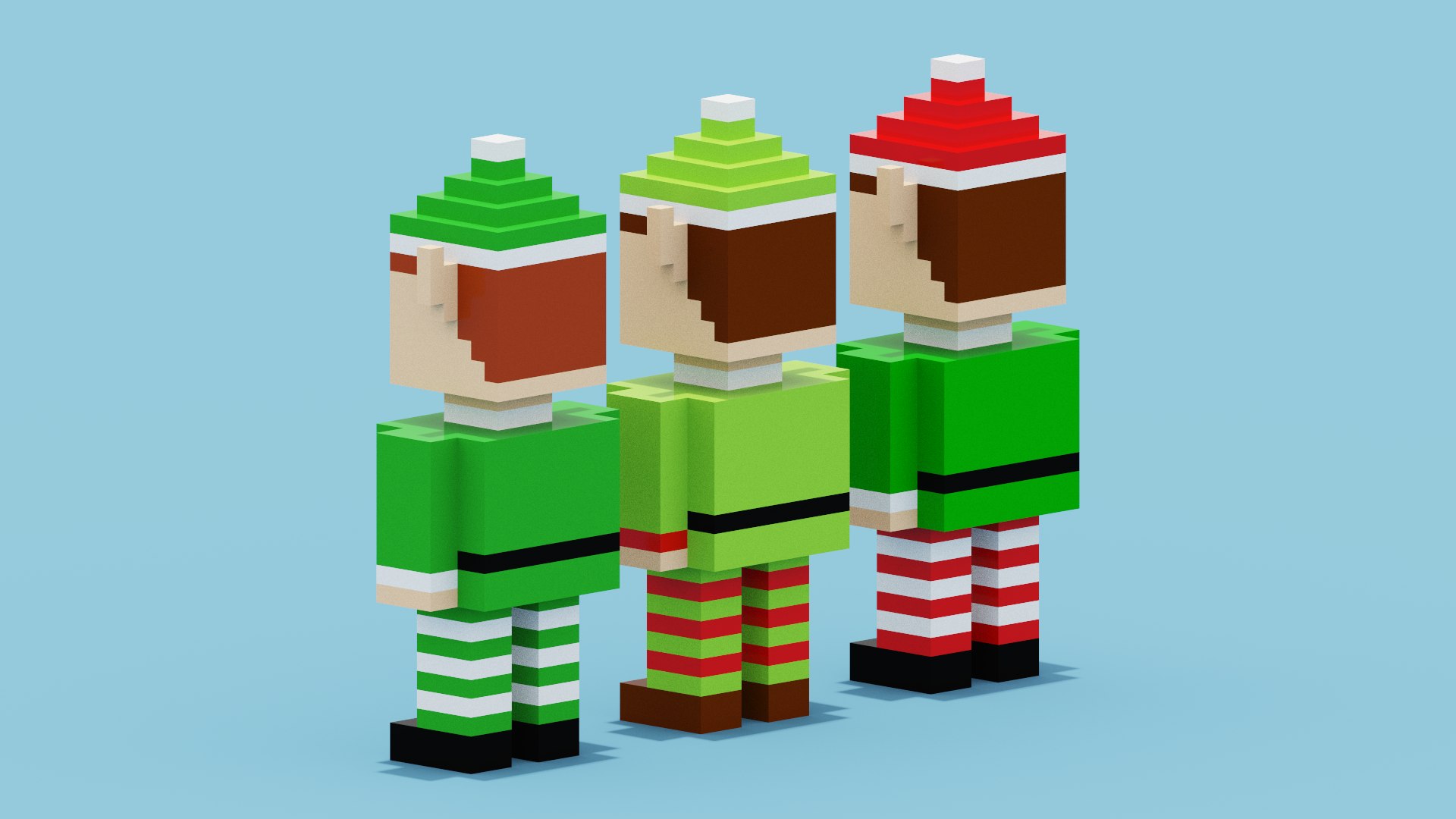 3D Voxel Elf Collection Model - TurboSquid 2001154