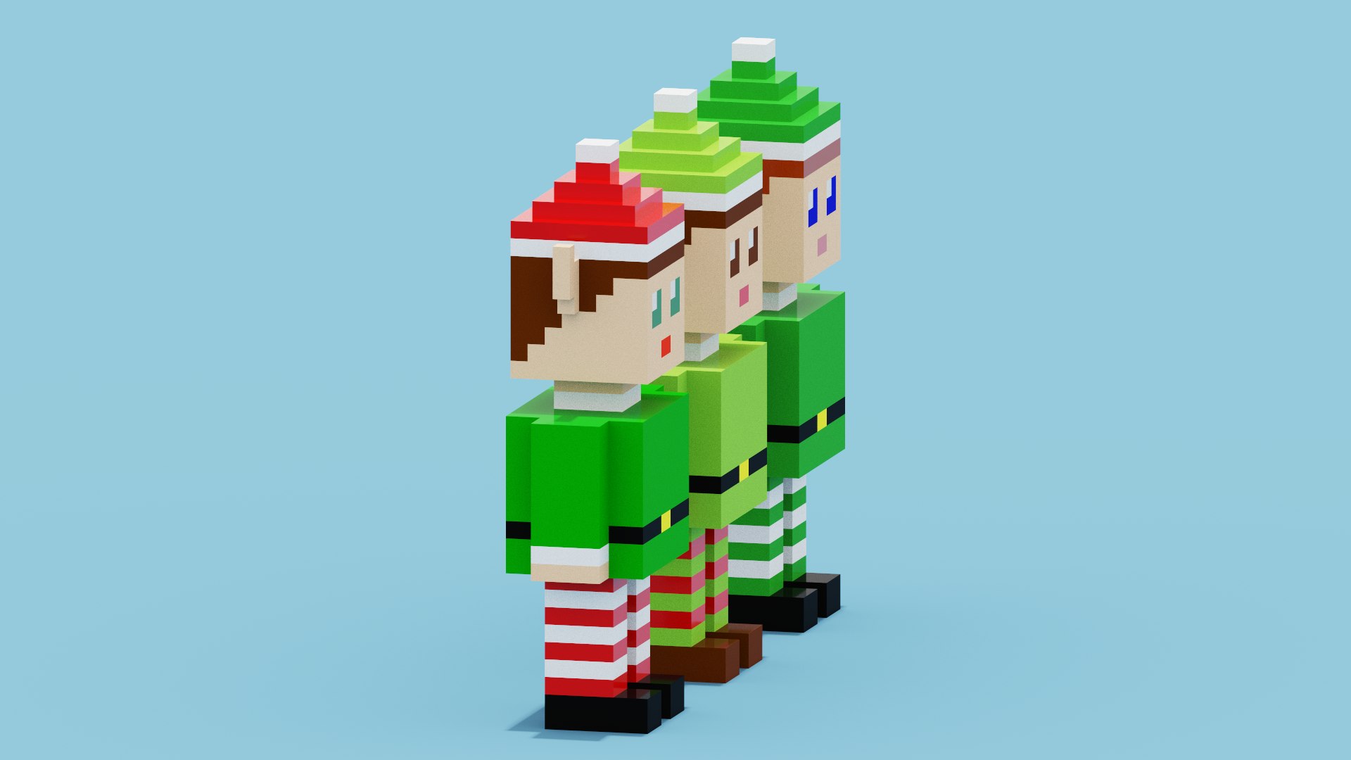 3D Voxel Elf Collection Model - TurboSquid 2001154