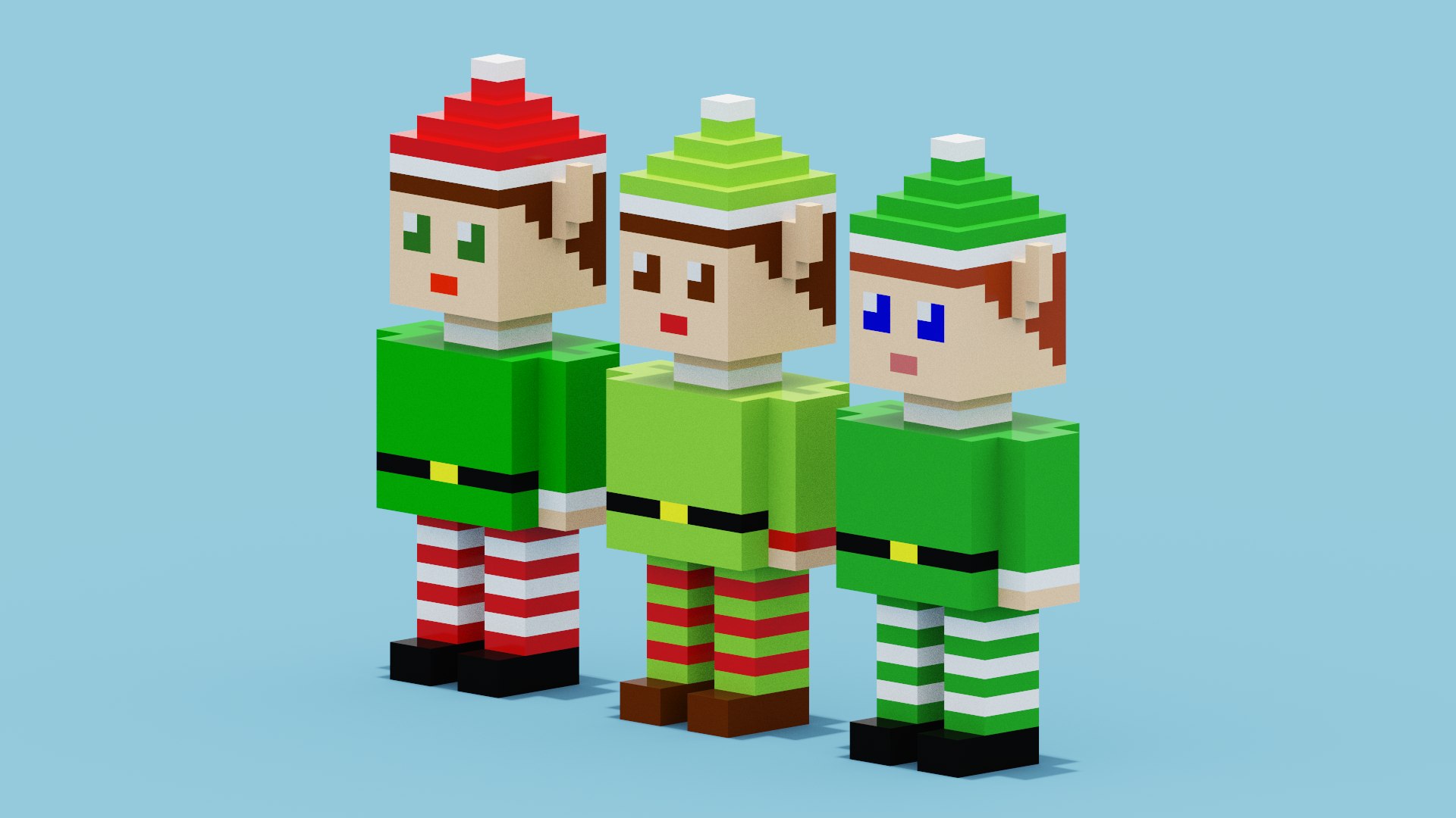 3D Voxel Elf Collection Model - TurboSquid 2001154