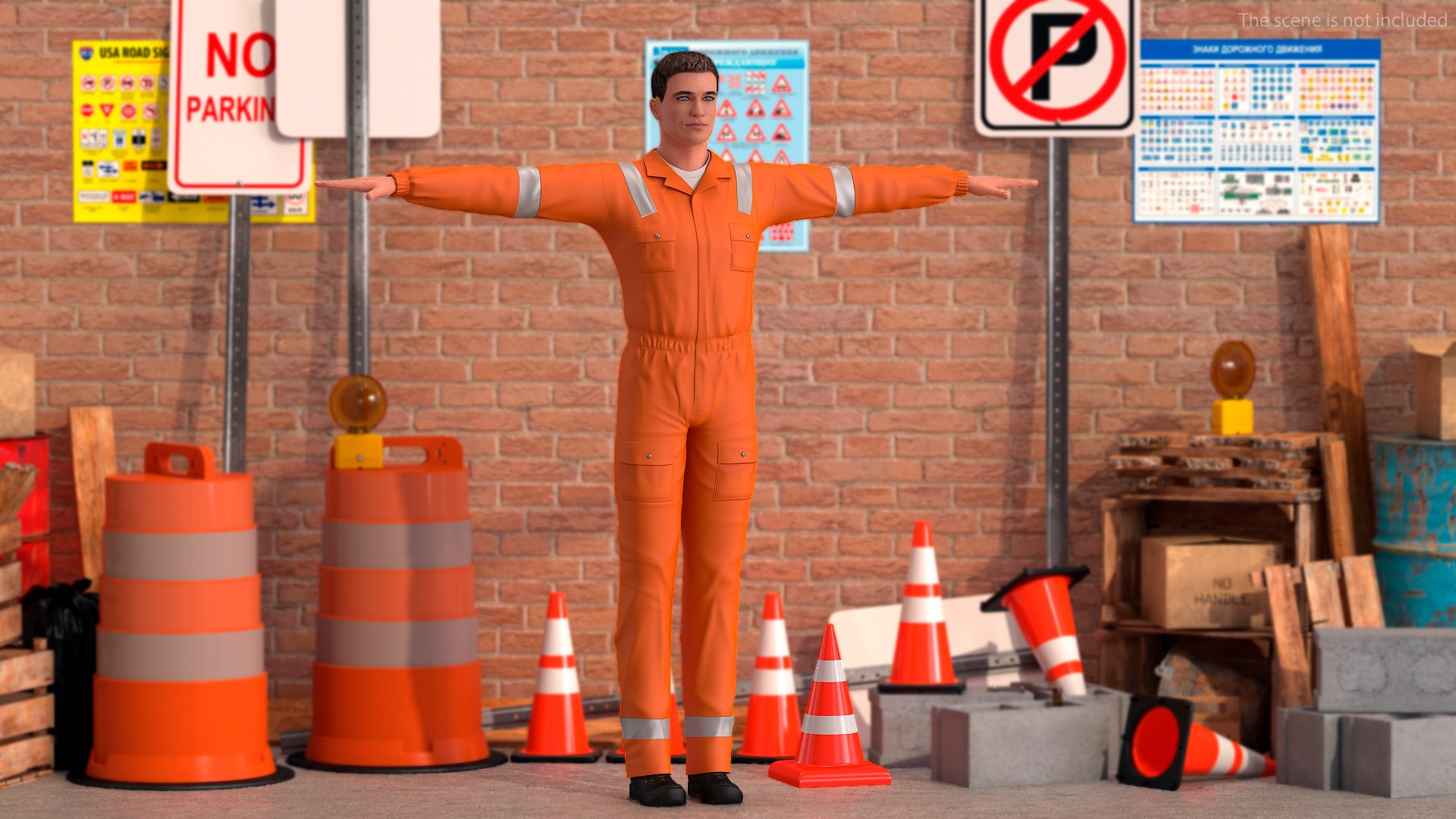 Road Worker Rigged Works 3D - TurboSquid 1580666
