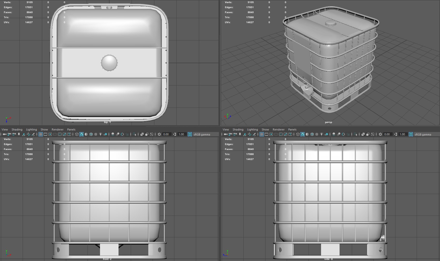 3D Model Square Water Tank - TurboSquid 1616221