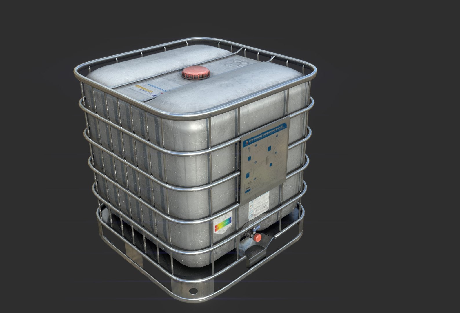 3D Model Square Water Tank - TurboSquid 1616221