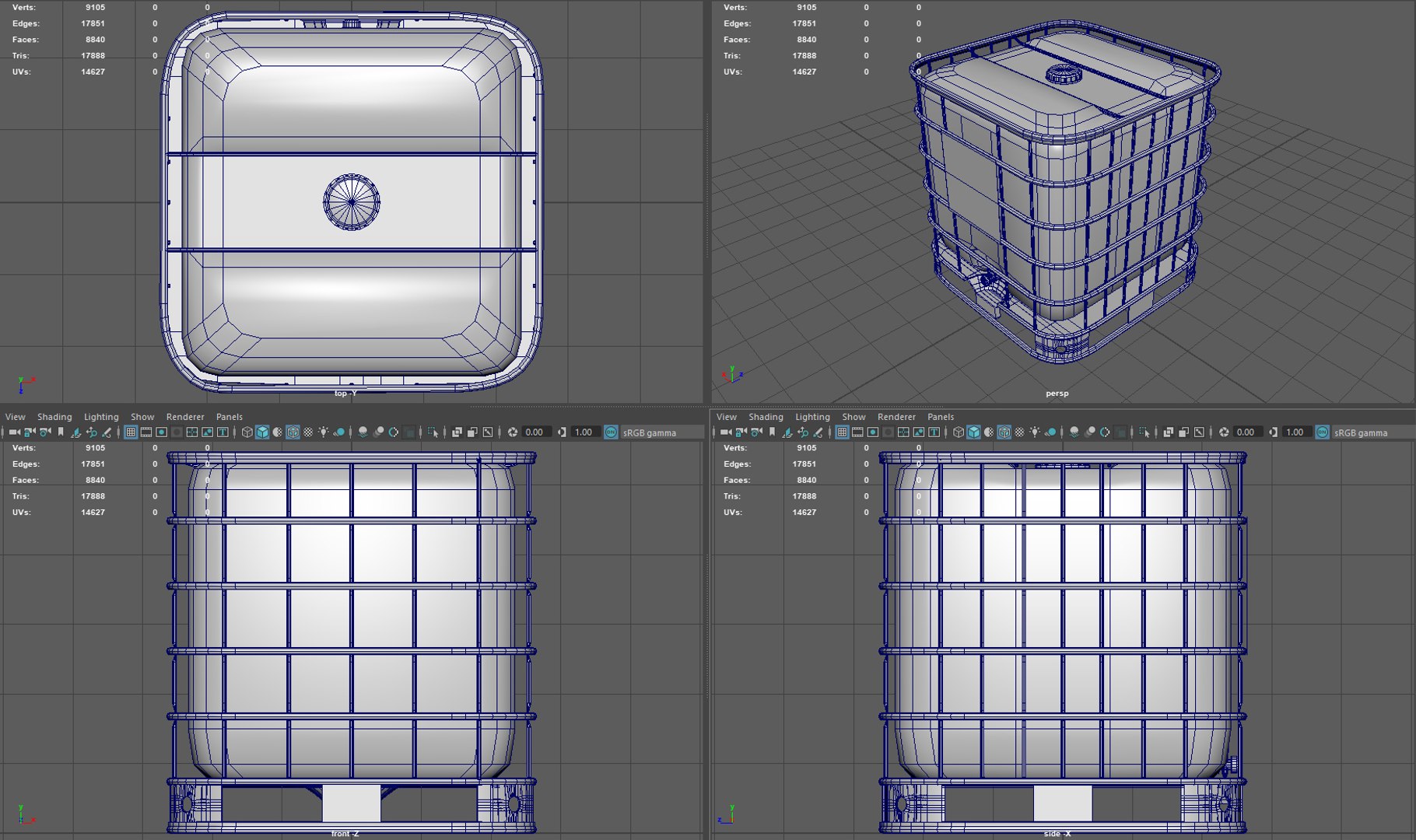 3D Model Square Water Tank - TurboSquid 1616221