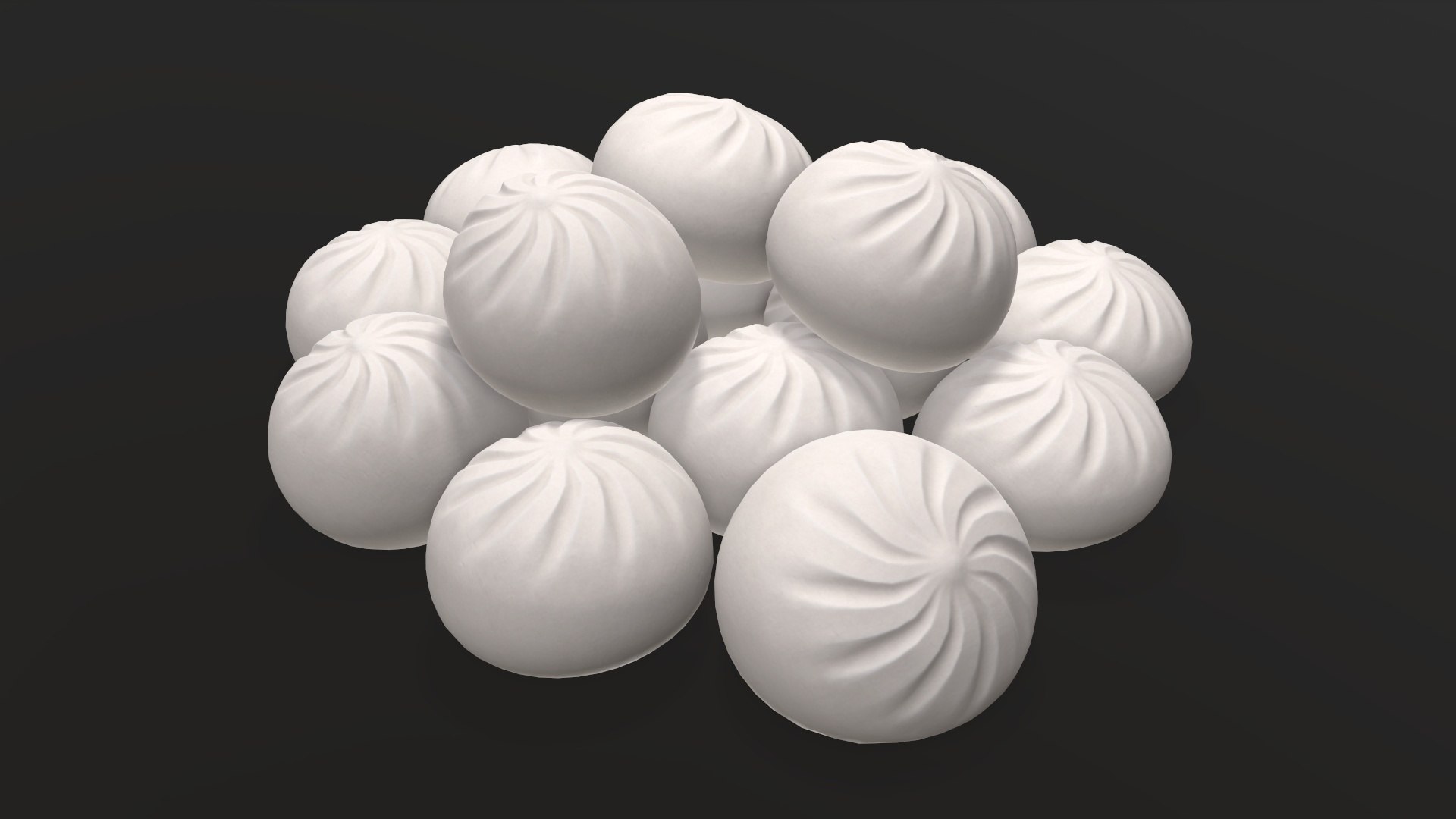 3D dumplings khinkali - TurboSquid 1506423