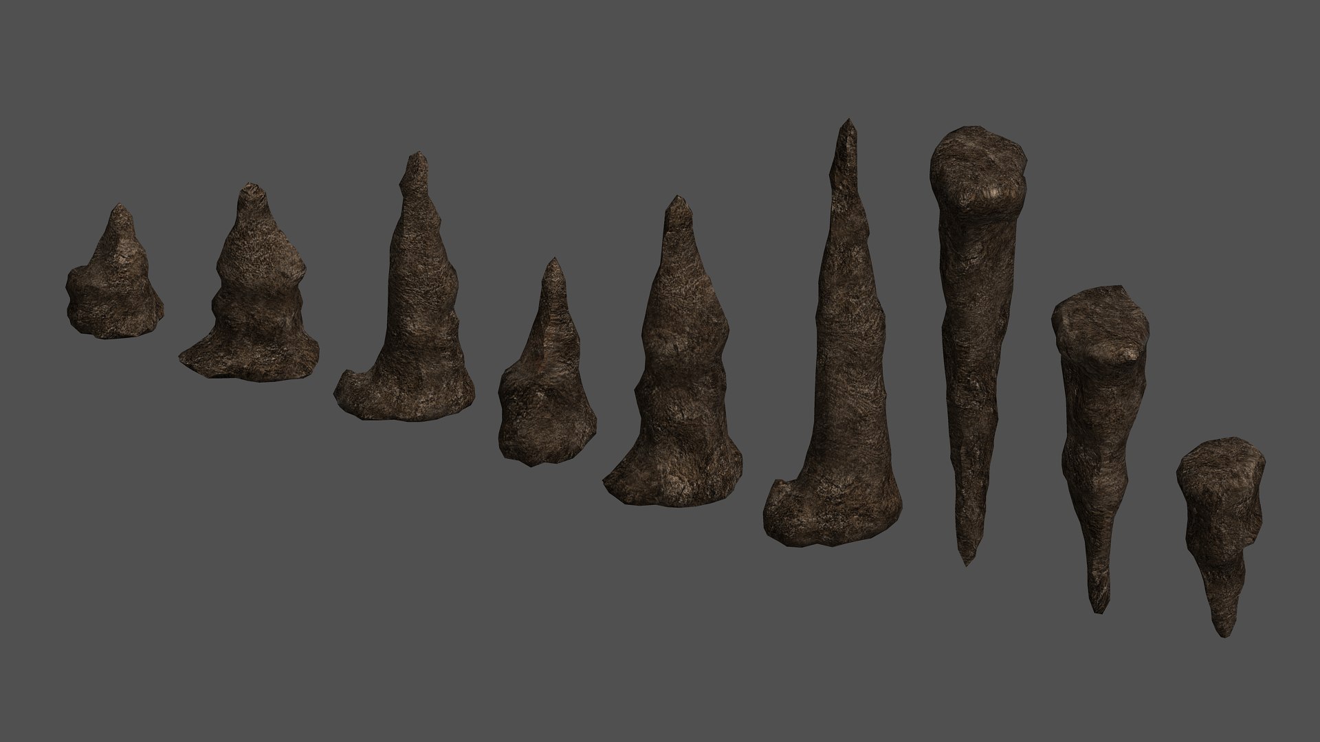 Free Set Stalagmites Base - 3D Model - TurboSquid 1596026