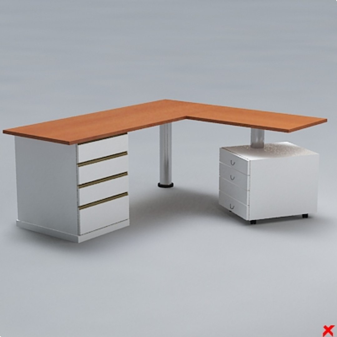 Free Desk Office 3d Model