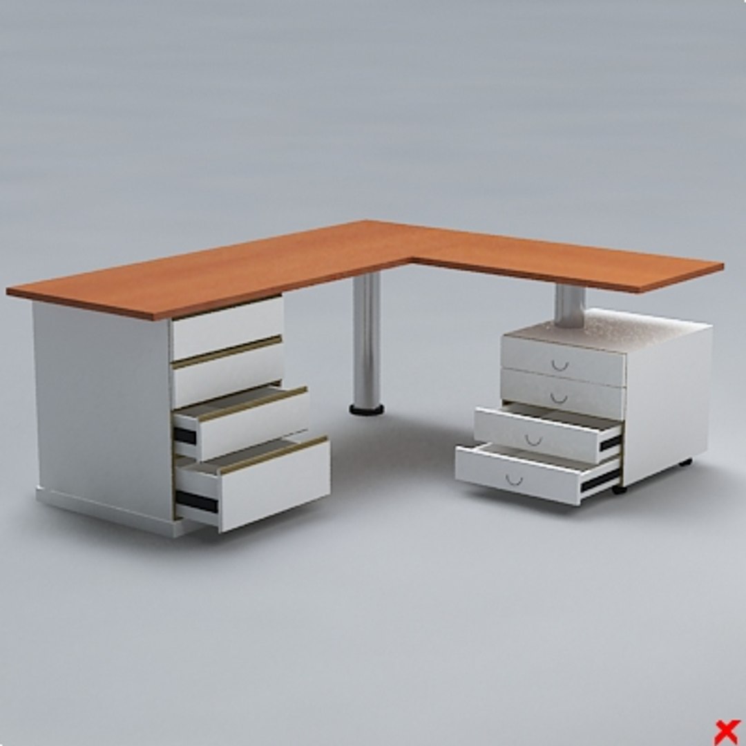 Free Desk Office 3d Model