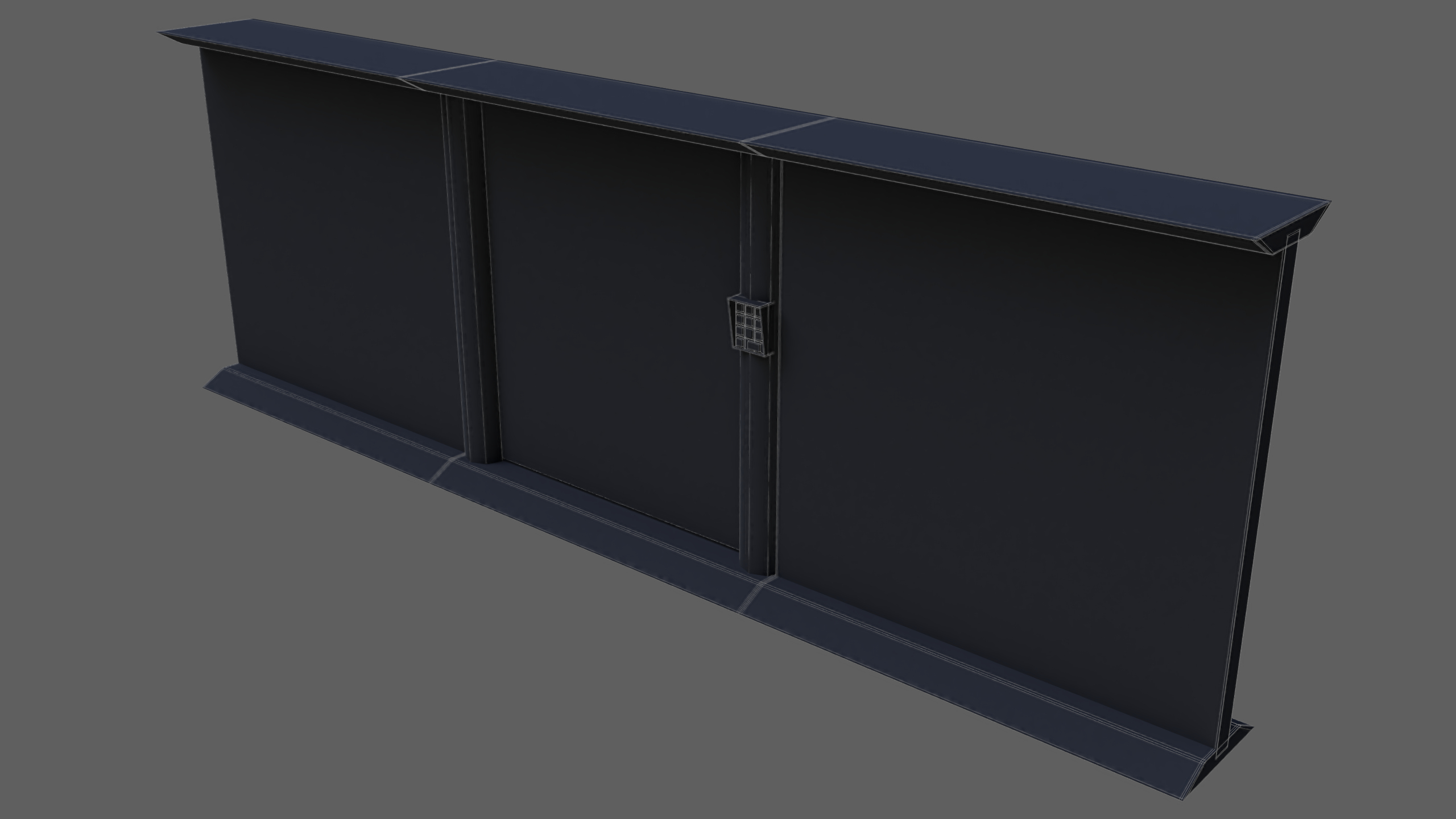Force Field Door With Fence Sections 3D model - TurboSquid 1776018