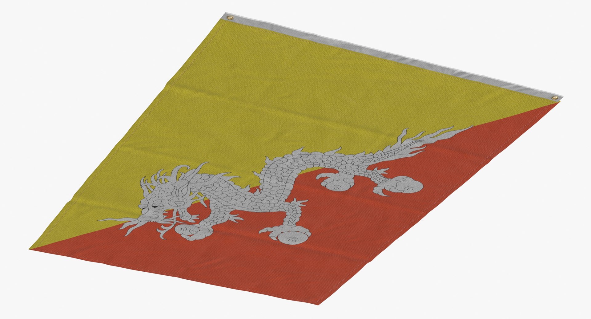 3D Model Flag Laying Pose Bhutan - TurboSquid 1574476