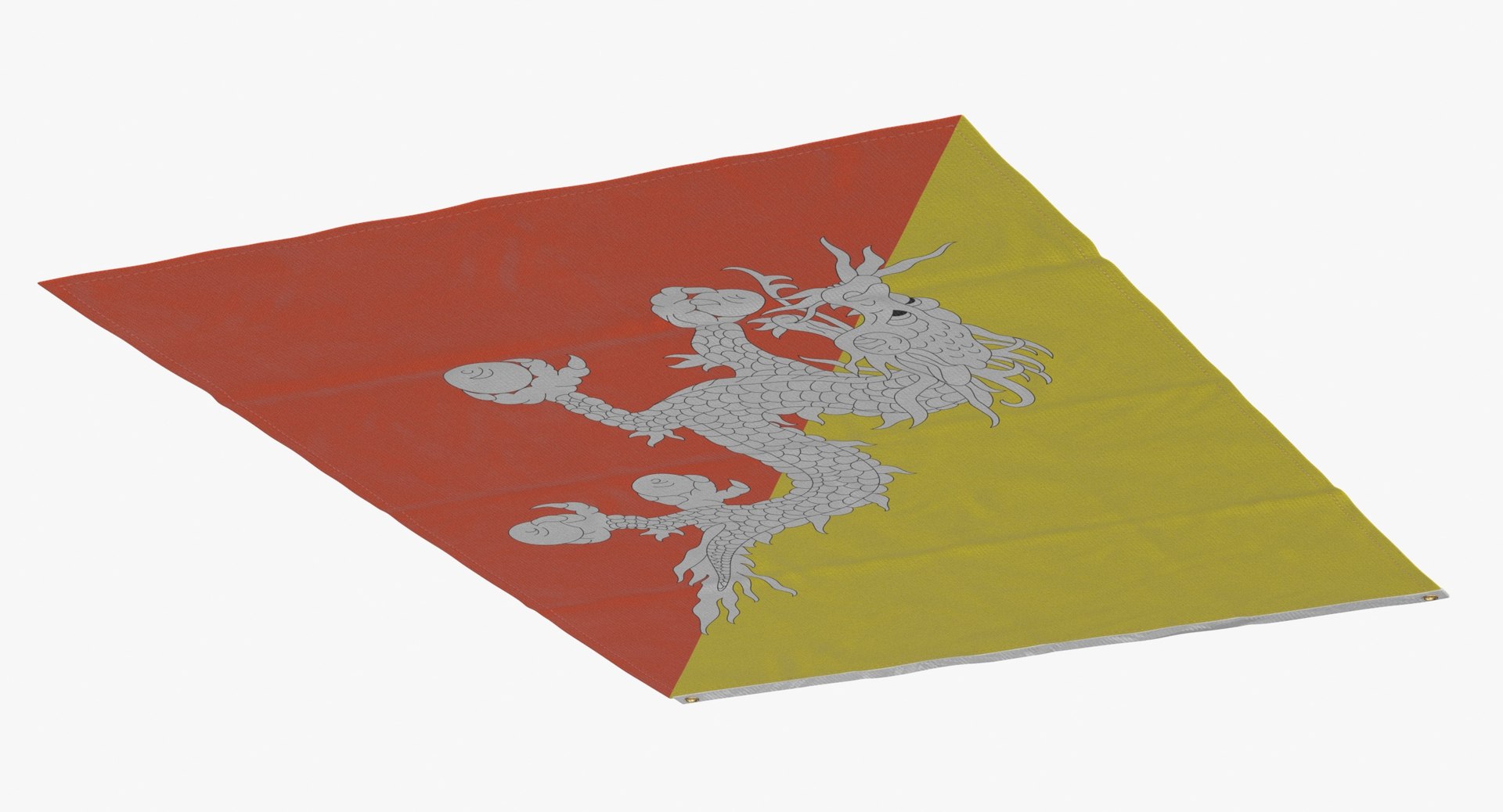 3D Model Flag Laying Pose Bhutan - TurboSquid 1574476