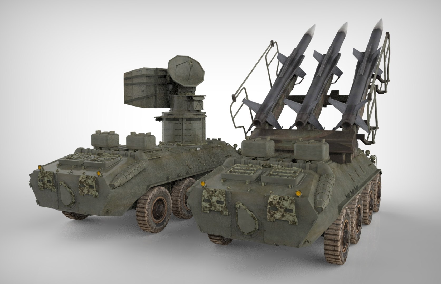 Sa-6 Gainful Missile Radars 3d Model