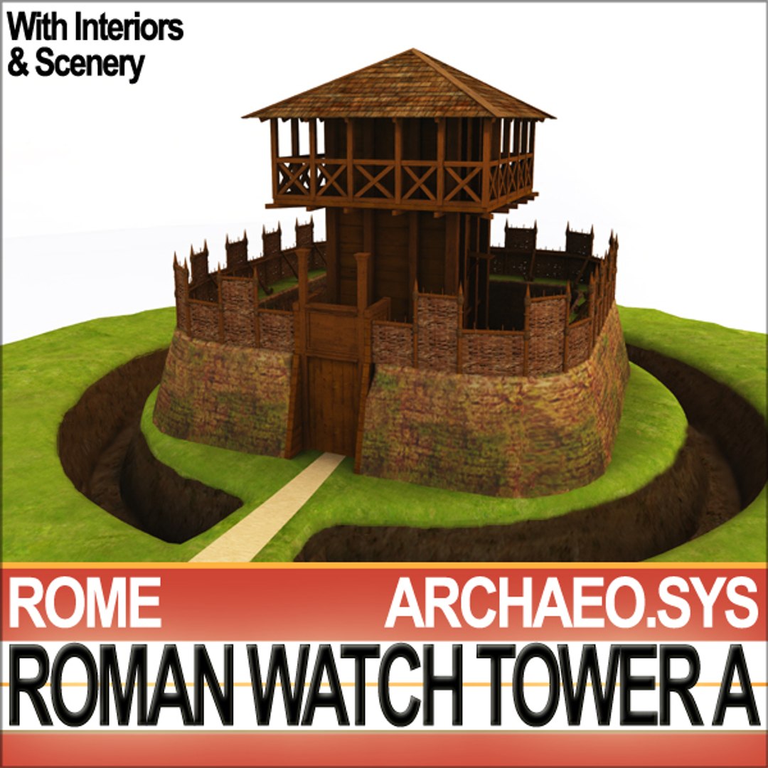 Ancient Rome Watch Tower 3d Model