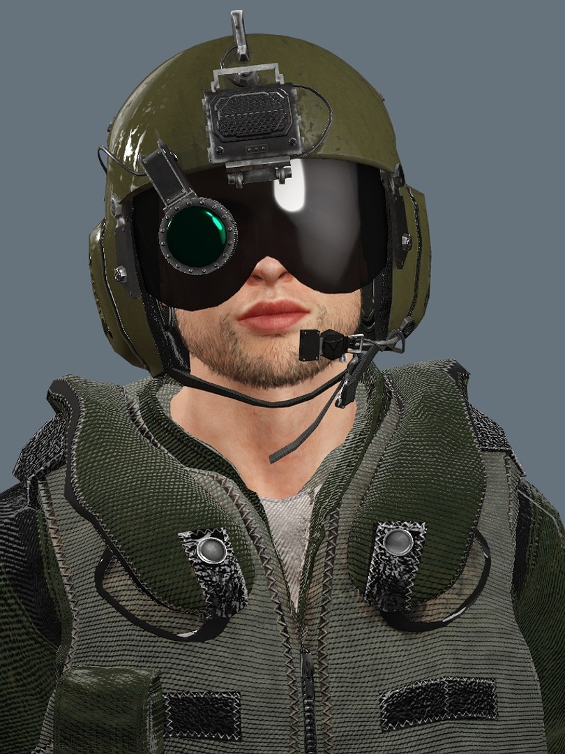 Realistic Rigged Helicopter Pilot Character 3D Model 3D Model ...