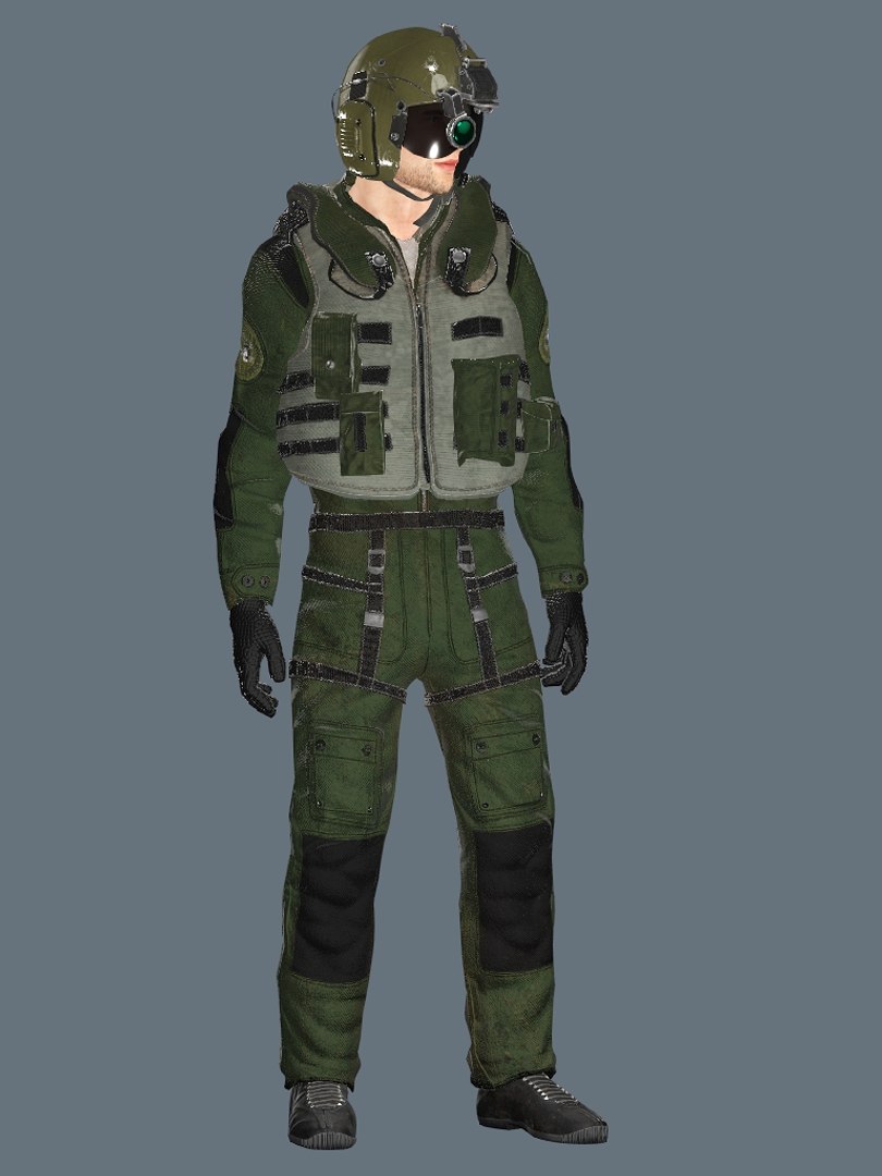 Realistic Rigged Helicopter Pilot Character 3D Model 3D Model ...