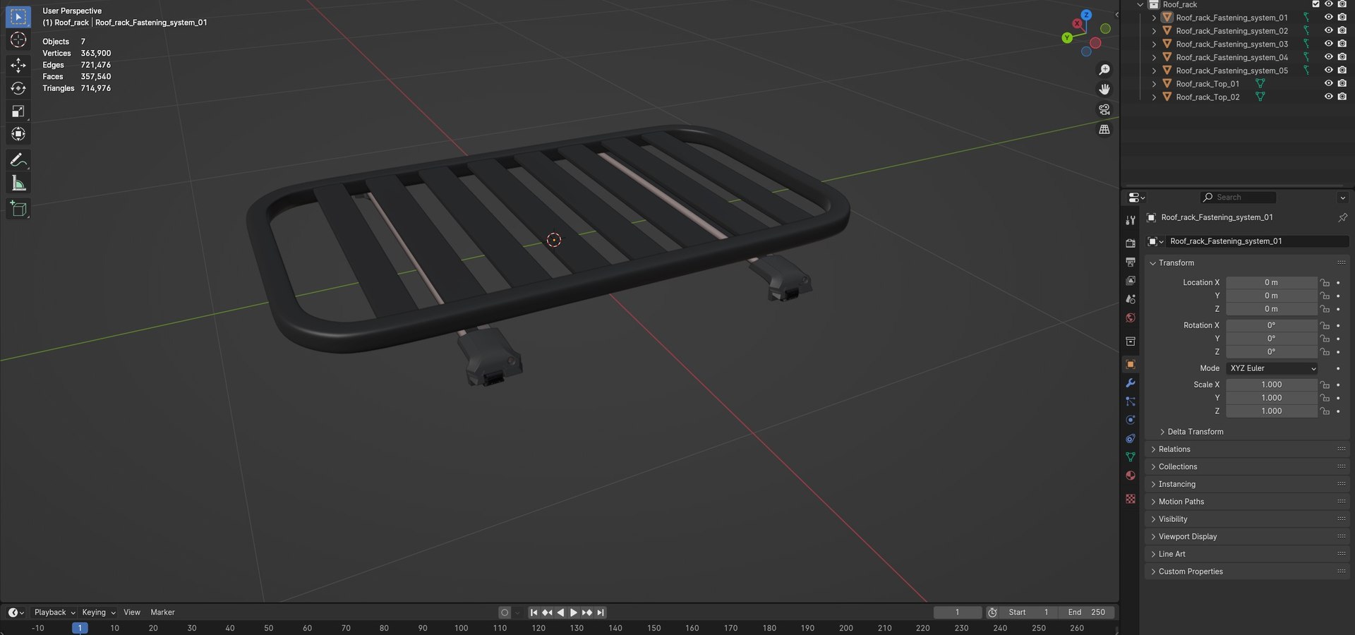 Car Roof Rack 3D Model - TurboSquid 2332034