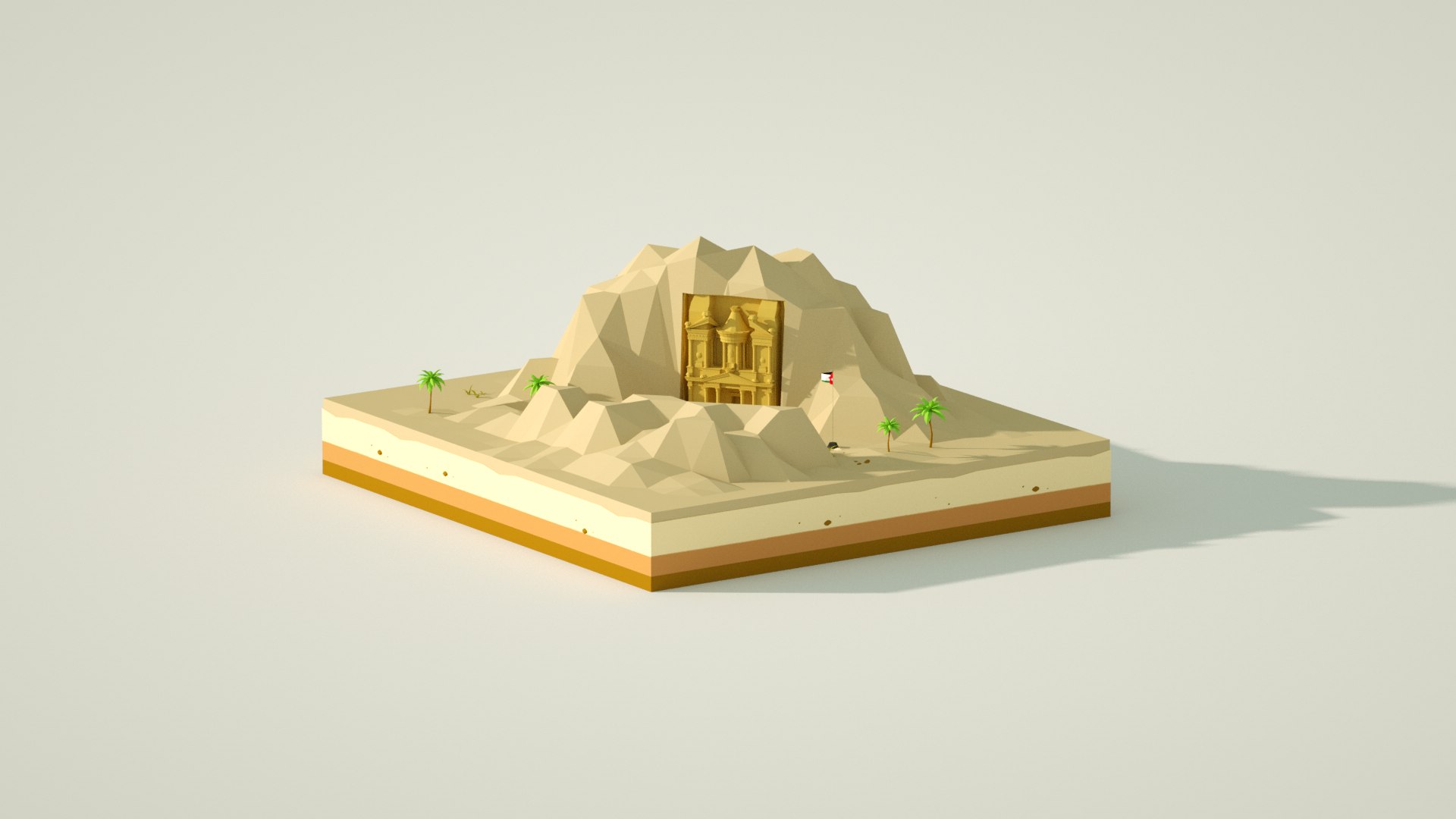 3D Petra Jordan Low poly 3D model - TurboSquid 2071985