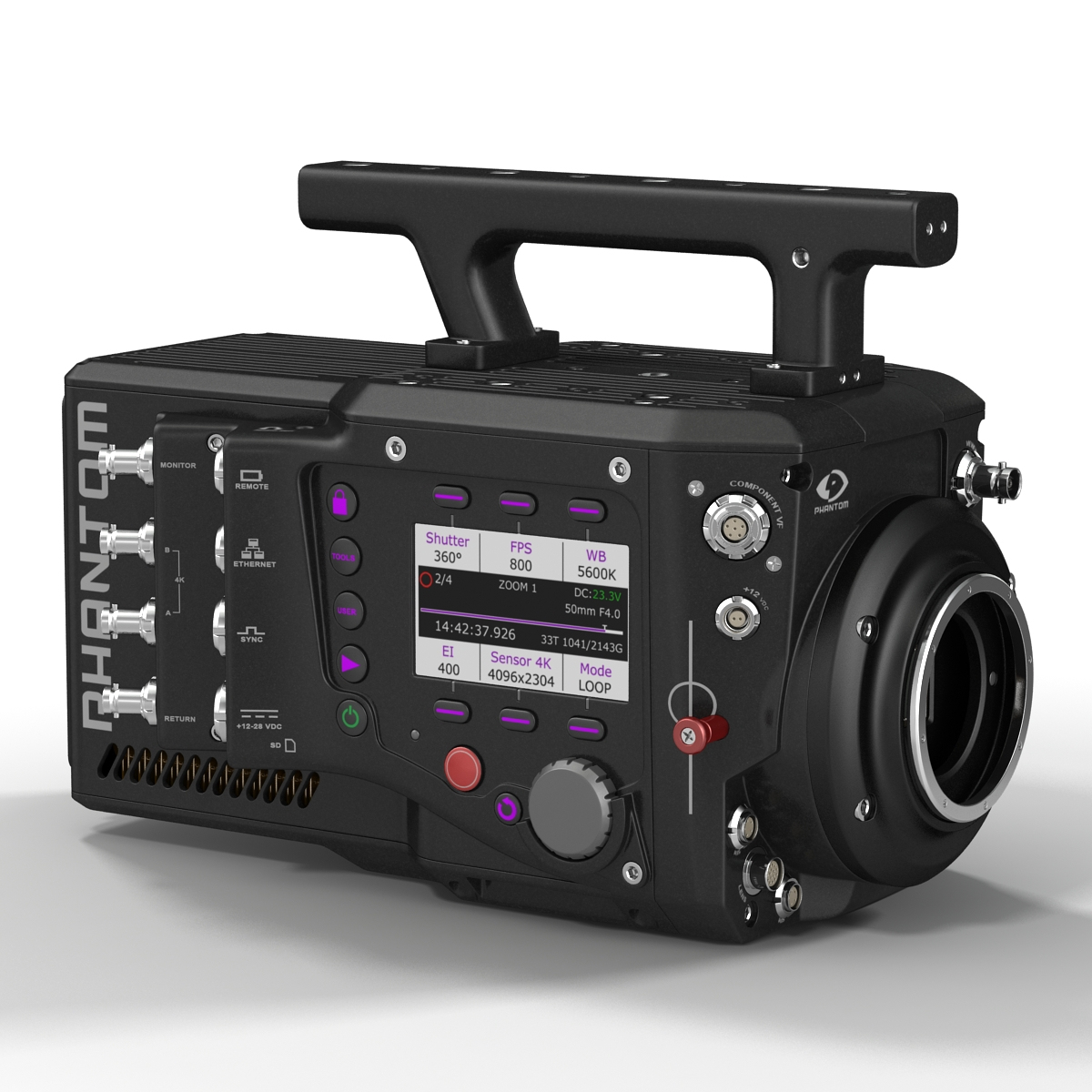 3d model camera phantom flex4k