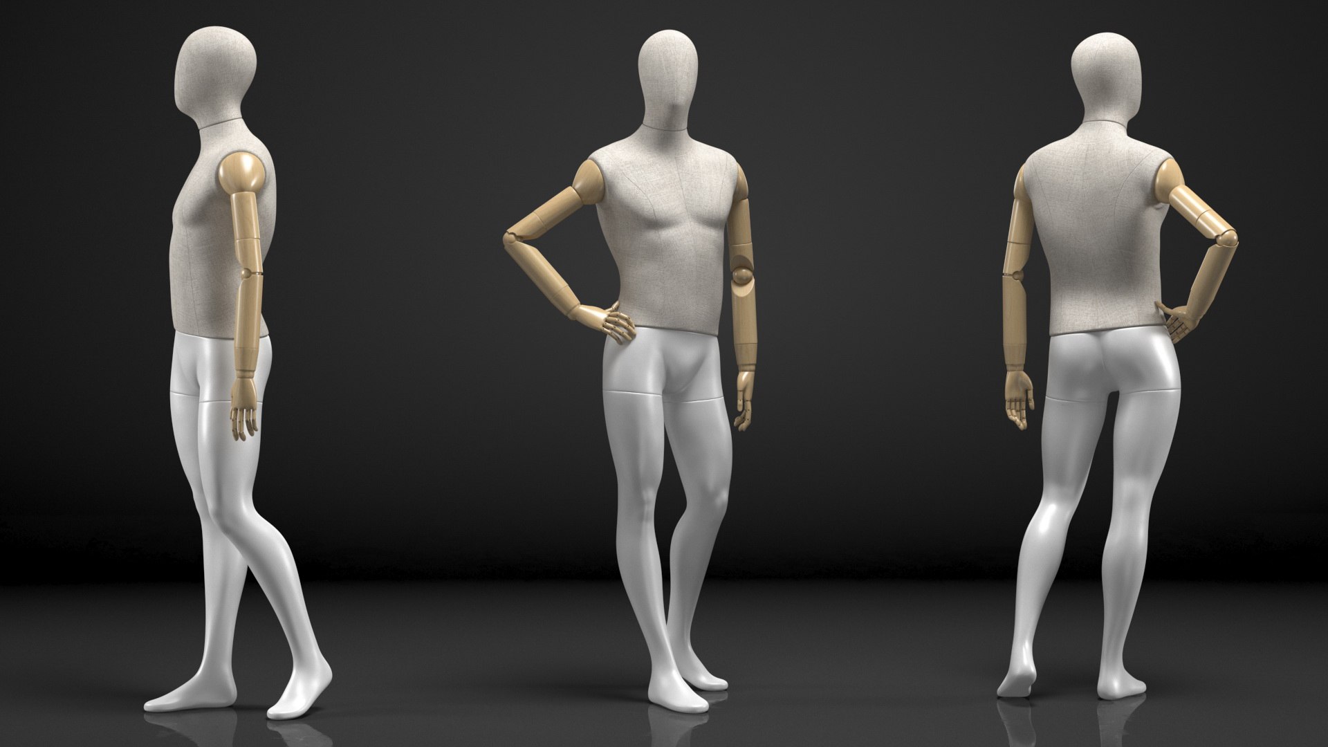 3D Flexible Manikin Stand Pose - TurboSquid 1845162