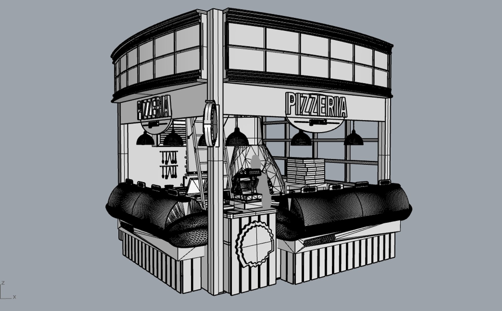 3D Pizzeria Model - TurboSquid 1431468