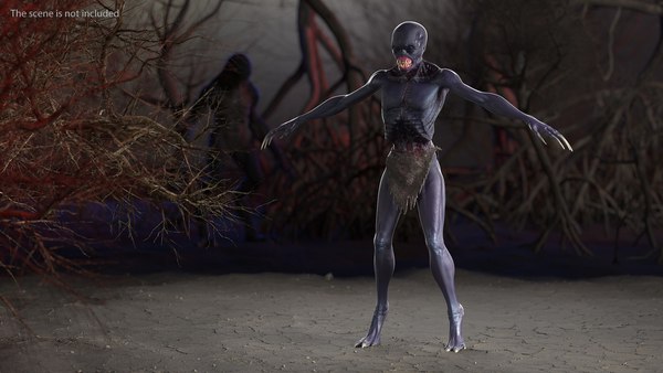 Scary Creature Rigged for Cinema 4D model - TurboSquid 1718468