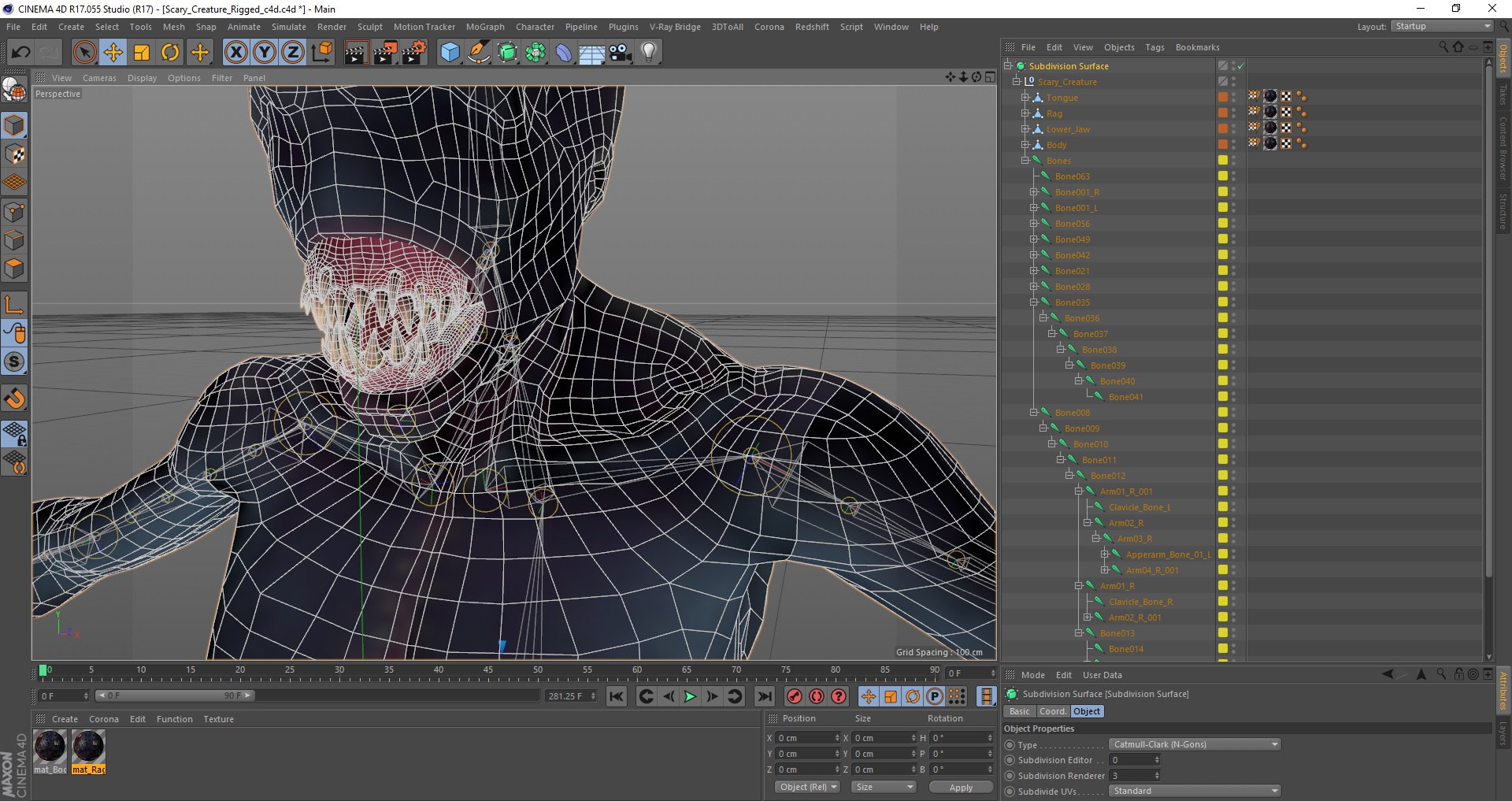 Scary Creature Rigged for Cinema 4D model - TurboSquid 1718468