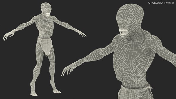 modèle 3D de Créature effrayante truquée pour Cinema 4D - TurboSquid ...