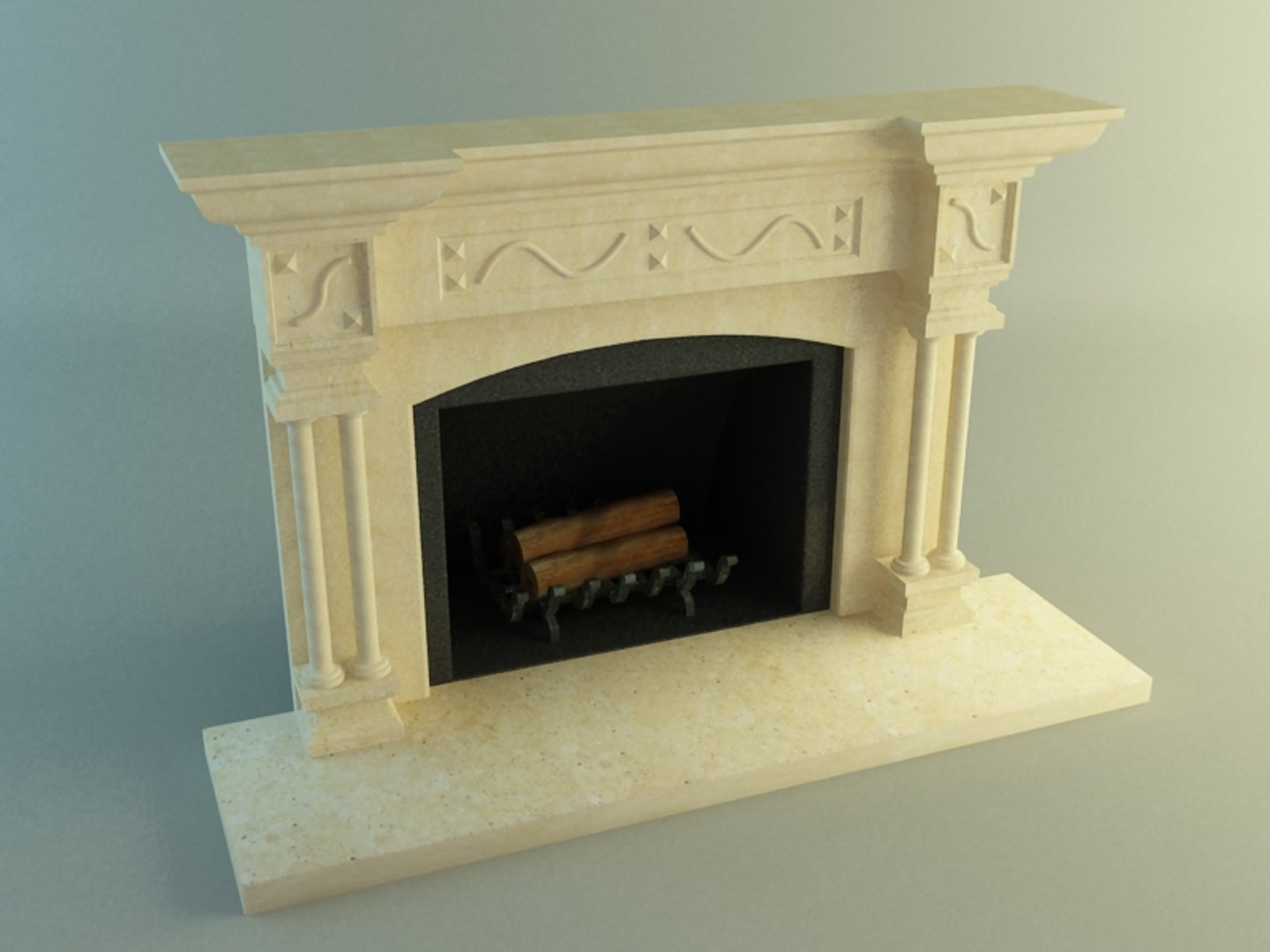 Fireplace Living Room 3d Max