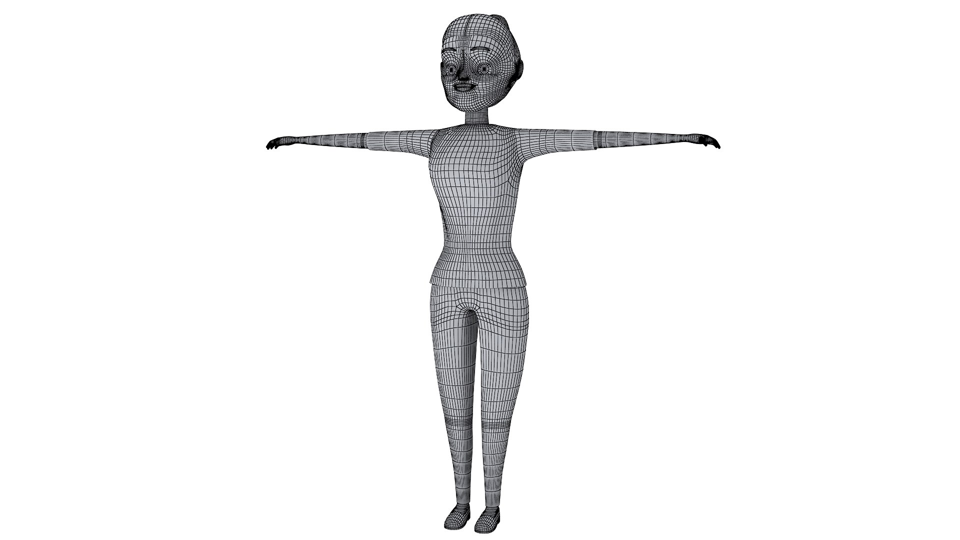 3D Cartoon Woman Rigged - TurboSquid 2163303