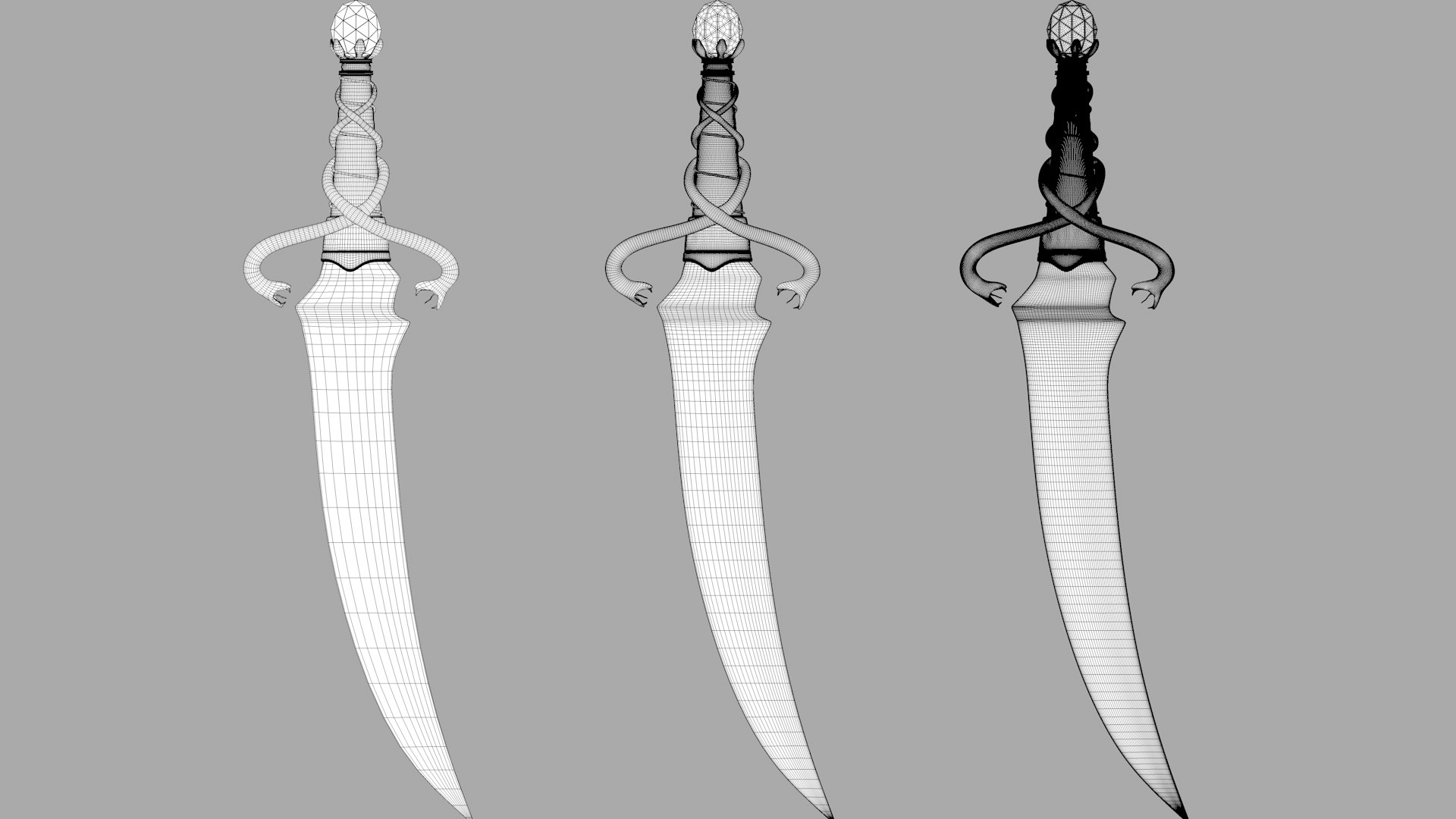 3D Snake Dagger - TurboSquid 1820245