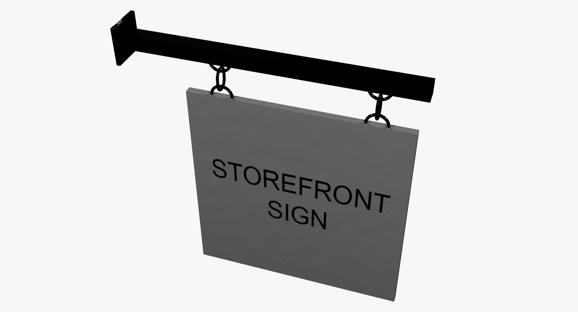 3D Storefront Sign Model - TurboSquid 1323968