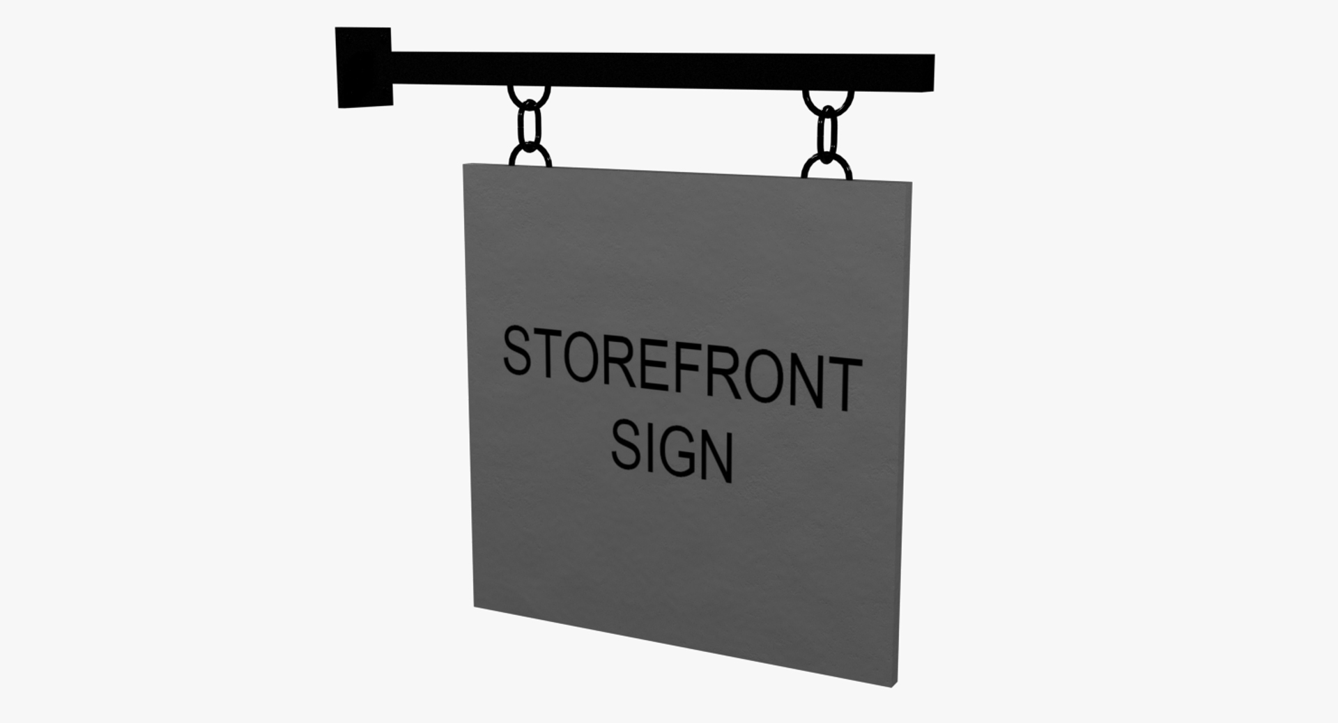 3D Storefront Sign Model - TurboSquid 1323968