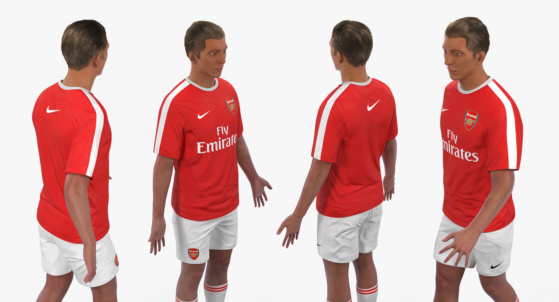 Soccer football player arsenal model - TurboSquid 1313944