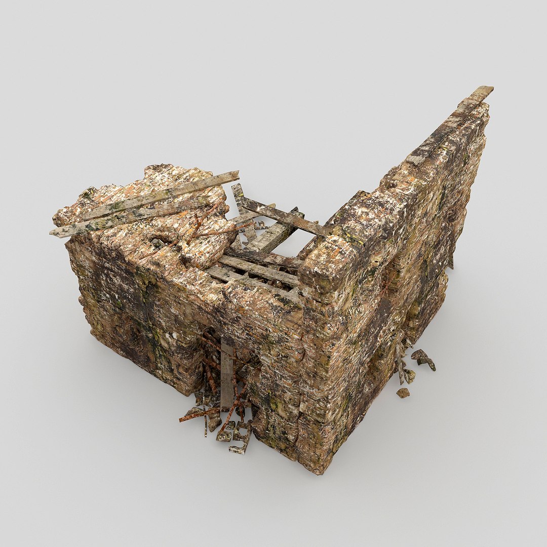 3d Ruins Building Model