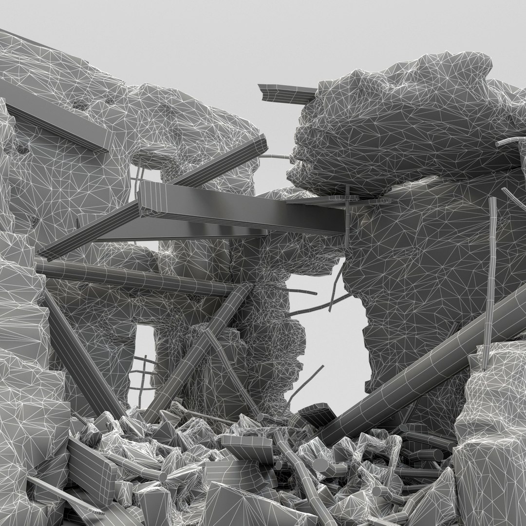 3d Ruins Building Model