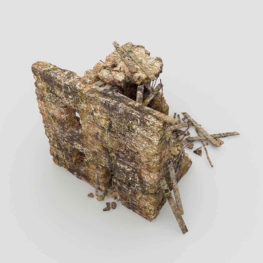 3d Ruins Building Model