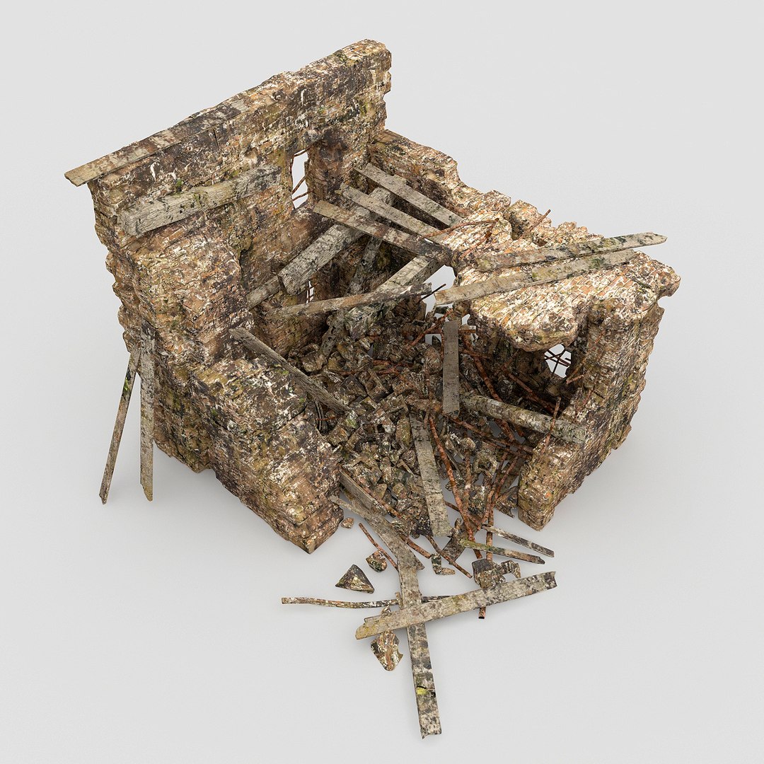 3d Ruins Building Model