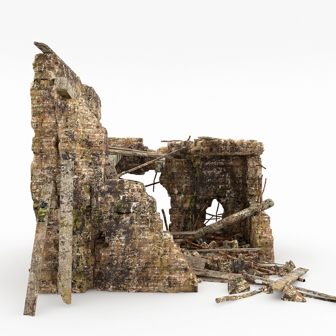 3d Ruins Building Model