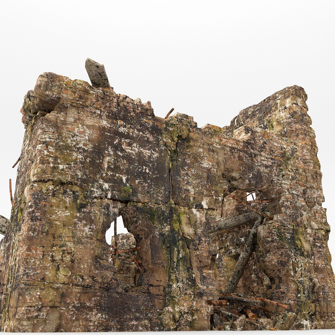 3d Ruins Building Model