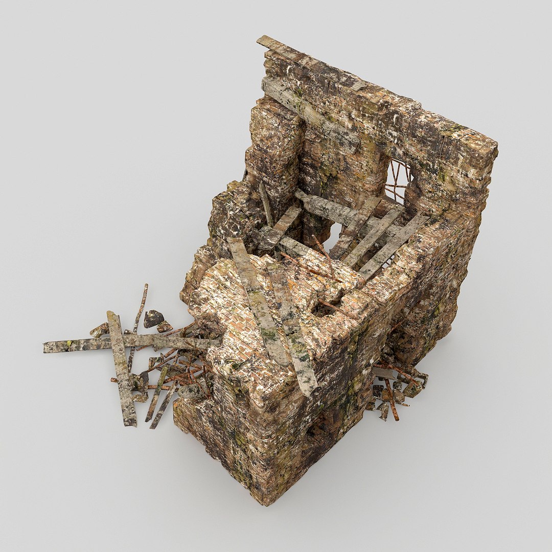 3d Ruins Building Model