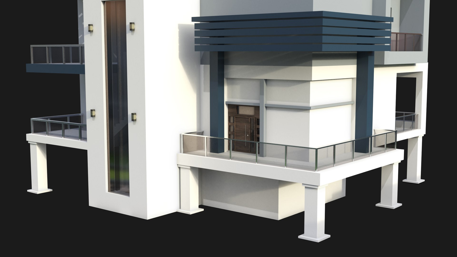 Modern House 02 All PBR Unity UE Textures Included 3D - TurboSquid 2028274