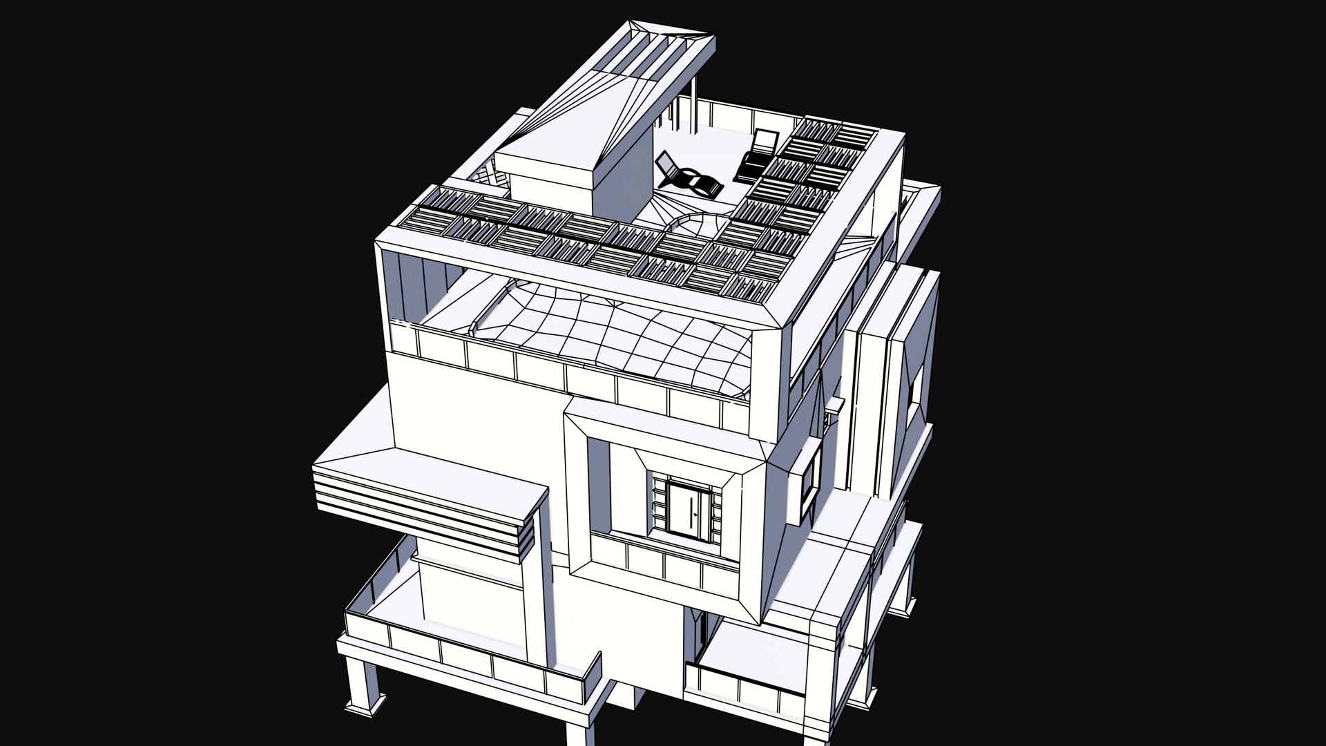 Modern House 02 All PBR Unity UE Textures Included 3D - TurboSquid 2028274