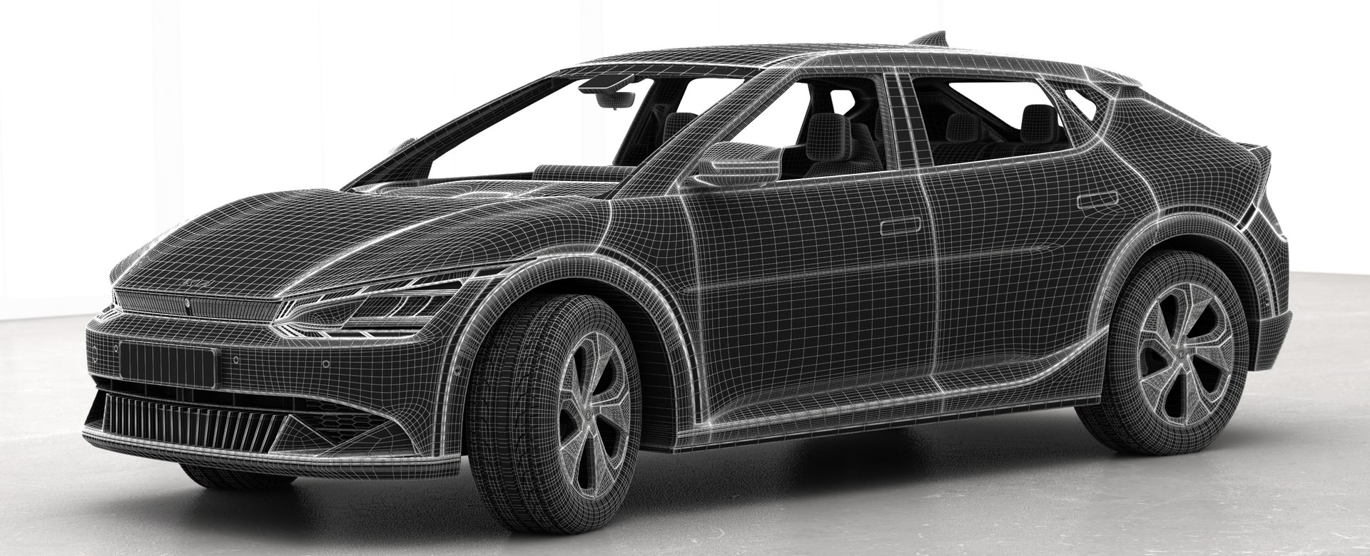 3D Kia EV6 2022 Opening doors and trunk - TurboSquid 1765882