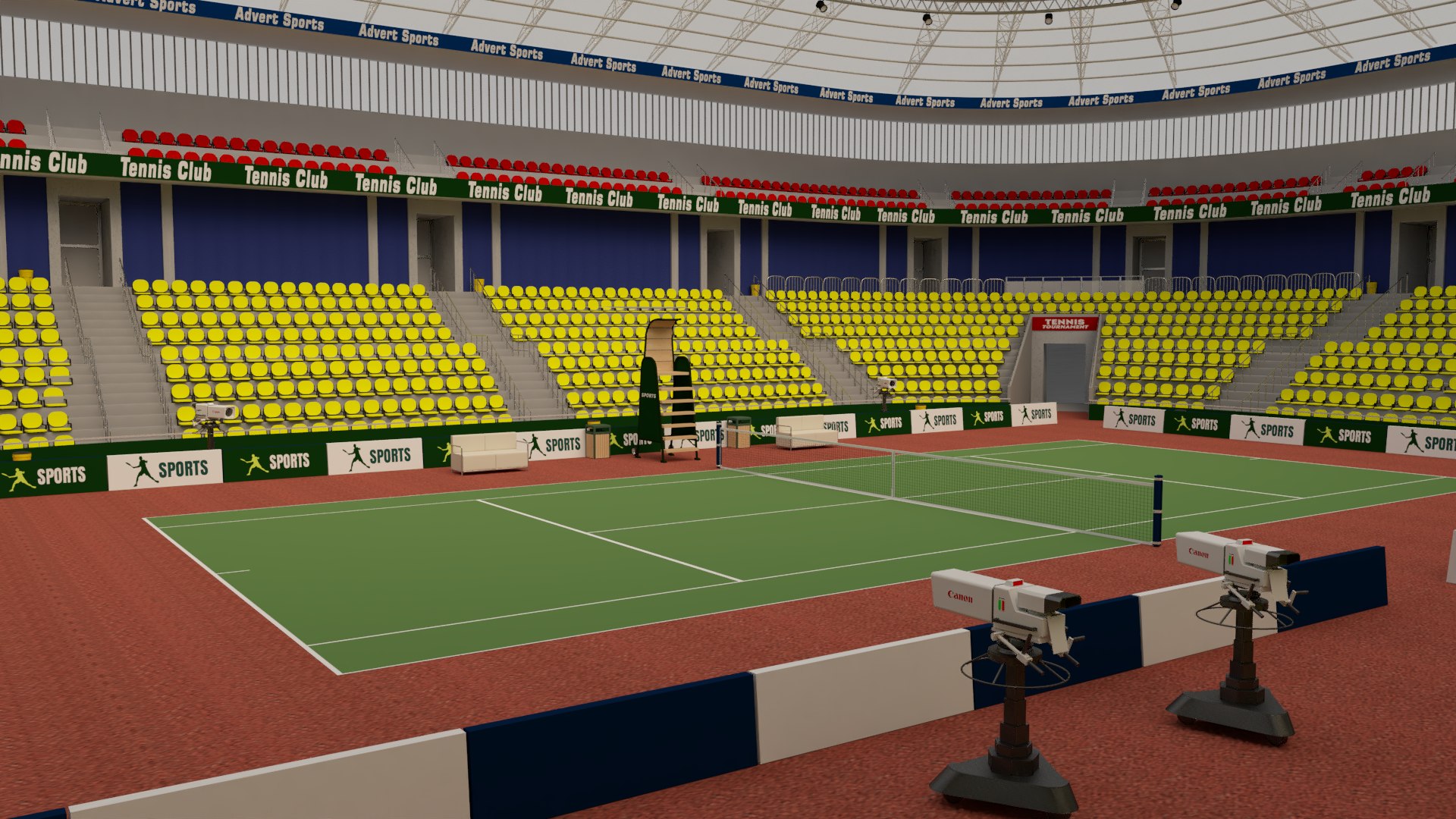 3D Model Tennis Stadium - TurboSquid 2167242